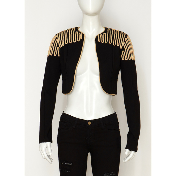 H&M | Jackets & Coats | Nwt Bolero Style Jacket With Gold Rope Trim ...